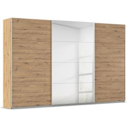 Schwebetürenschrank Rauch "Kleiderschrank Schrank Garderobe AGORDO mit Dekor- oder Hochglanzfront" Schränke Gr. B/H/T: 360cm x 229cm x 62cm, 3 St., braun (eiche artisan) durchdachte Innenausstattung, in 4 Breiten und 2 Höhen MADE IN GERMANY