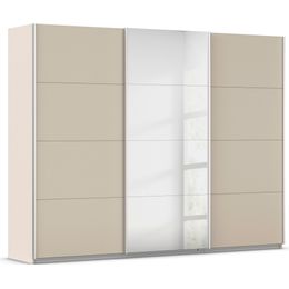 Schwebetürenschrank Rauch "Kleiderschrank Schrank Garderobe AGORDO mit Dekor- oder Hochglanzfront", beige (champagner), B:271cm H:210cm T:62cm, Holzwerkstoff, Schränke, durchdachte Innenausstattung, in 4 Breiten und 2 Höhen MADE IN GERMANY