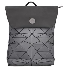 Cityrucksack Rieker "Foil/Foil" Gr. B/H/T: 29,5 cm x 39 cm x 11 cm, grau (grau, schwarz) Rucksäcke mit geometrischem Muster