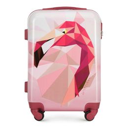 Handgepäckkoffer Wittchen "Young" Gr. 33.9 l, pink Koffer Small Pink ABS Hardside Suitcase with Print Wittchen