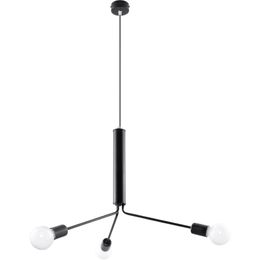 Kronleuchter SOLLUX LIGHTING "DUOMO" Lampen Gr. H: 100cm, schwarz Pendelleuchte Slush -Einstellung