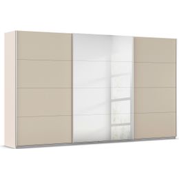 Schwebetürenschrank Rauch "Kleiderschrank Schrank Garderobe AGORDO mit Dekor- oder Hochglanzfront" Schränke Gr. B/H/T: 360cm x 210cm x 62cm, 3 St., beige (champagner) durchdachte Innenausstattung, in 4 Breiten und 2 Höhen MADE IN GERMANY