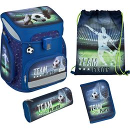 Schulranzen Scooli "EasyFit, Team Player" Gr. B/H/T: 33 cm x 36,5 cm x 29 cm, blau (team player) Kinder Rucksäcke