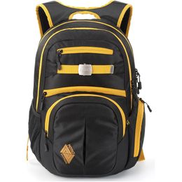 Schulrucksack Nitro "Hero" Gr. B/H/T: 38cm x 52cm x 23cm, schwarz (golden schwarz), Kinder, Polyester, Rucksäcke, Alltagsrucksack, Großer Freizeitrucksack, Schule, Arbeit und Reise