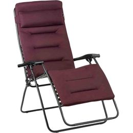 Gartensessel Lafuma "Relax AirComfort XL" Sessel Gr. Relaxliege, Relaxfunktion, B/H/T: 85cm x 127cm x 78cm, rot (bordeaux) Relaxfunktion, inkl. Kopfkissen