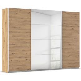 Schwebetürenschrank Rauch "Kleiderschrank Schrank Garderobe AGORDO mit Dekor- oder Hochglanzfront" Schränke Gr. B/H/T: 315cm x 229cm x 62cm, 3 St., braun (eiche artisan) durchdachte Innenausstattung, in 4 Breiten und 2 Höhen MADE IN GERMANY