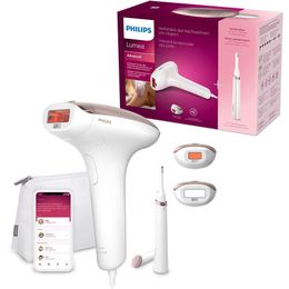 IPL-Haarentferner Philips "Lumea S7000 BRI921/00" rosegold (roségoldfarben, weiß) Damen 2 Aufsätze (Körper und Gesicht), inkl. Präzisionstrimmer