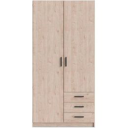 Kleiderschrank Inosign "Sprint Drehtürenschrank, Aufbewahrung Kasten Schrank Stauraum" Schränke Gr. B/H/T: 98,5cm x 200,4cm x 49,8cm, braun Breite 98,5147 oder 195,5 cm, je mit Einlegeböden und Kleiderstange