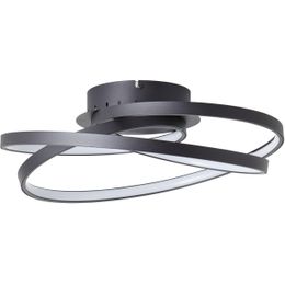 Deckenleuchte Brilliant "Labyrinth" Lampen Gr. Ø 39,5 cm Höhe: 11,5 cm, schwarz LED Deckenlampe Deckenleuchte Ø 39,5 cm, ineinandergreifende Kreise, MetallAcryl