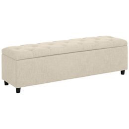 Polsterbank Home Affaire "Goronna", beige (creme), B:140cm H:41,5cm T:40cm, FSC-zertifiziertes Massivholz, Sitzbänke, in 5 Farben, Sitzhöhe 41,5 cm, als Garderobenbank geeignet
