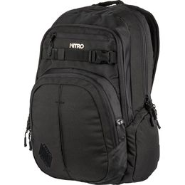 Schulrucksack Nitro "Chase" Gr. B/H/T: 37cm x 51cm x 23cm, schwarz (true black) Kinder Rucksäcke Alltagsrucksack, Rucksack für Freizeit, Schule, Arbeit und Reise