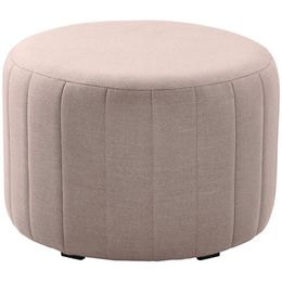 Pouf Fink "Helen", rosa (rose), B:60cm H:43cm T:60cm, Poufs, mit seitlichen Nähten