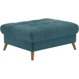 Hockerbank Home Affaire "Blackburn II" Hocker Gr. B/H/T: 102cm x 46cm x 82cm, Microfaser 1, blau (memphis 13 petrol) Passend zu der Garnitur, wahlweise mit Kaltschaum