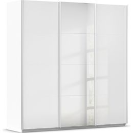 Schwebetürenschrank Rauch "Kleiderschrank Schrank Garderobe AGORDO mit Dekor- oder Hochglanzfront" Schränke Gr. B/H/T: 203 cm x 210 cm x 62 cm, 3 St., weiß (alpinweiß, hochglanz weiß) durchdachte Innenausstattung, in 4 Breiten und 2 Höhen MADE IN GERMANY