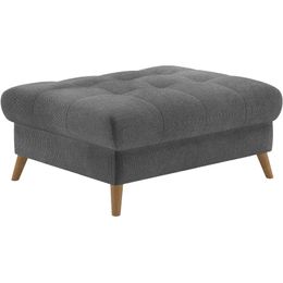 Hockerbank Home Affaire "Blackburn II" Hocker Gr. B/H/T: 102cm x 46cm x 82cm, Microfaser, schwarz (memphis 17 schwarz) Passend zu der Garnitur, mit Kaltschaum, bis 140 kg belastbar