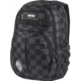 Schulrucksack Nitro "Chase" Gr. B/H/T: 37cm x 51cm x 23cm, grau (checker), Kinder, Rucksäcke, Alltagsrucksack, Rucksack für Freizeit, Schule, Arbeit und Reise