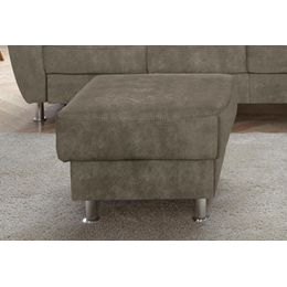 Sit & More Hocker SIT & MORE "Salsa" Gr. B/H/T: 61cm x 45cm x 61cm, Microfaser, mit Stauraum, grau (taupe)