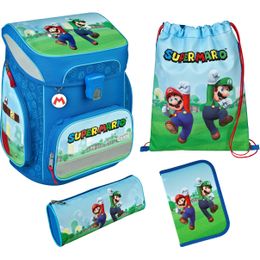 Schulranzen Scooli "EasyFit, Super Mario" Gr. B/H/T: 33 cm x 36,5 cm x 29 cm, bunt (super mario) Kinder Rucksäcke