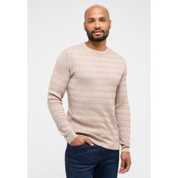 Strickpullover Eterna, Herren, Gr. L, braun (camel), 100% Wolle (Merino), casual, normal, Pullover