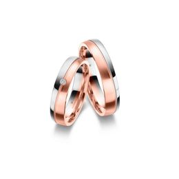 Partnerring MARRYA Fingerringe Gr. 56, Gelbgold 333-Roségold 333-Weißgold 333, herren ring, silber, roségold Damen 333 Bicolor Trauringe Eheringe Partnerringe – das Zeichen Eurer Liebe