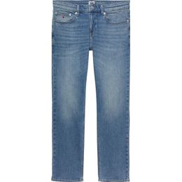 Straight-Jeans Tommy Jeans Gr. 32, Länge 30, blau (denim medium), Herren, Denim/Jeans, Obermaterial: 95% Baumwolle, 4% Elastomultiester, 1% Elasthan, Jeans