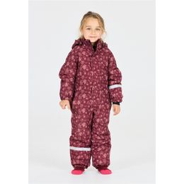 Schneeoverall ZIGZAG "Tower" Gr. 110, EURO-Größen, rot (bordeaux), Kinder, 100% Polyester, Overalls, mit wasser- und winddichter TPU-Membran