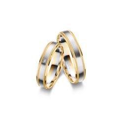 Partnerring MARRYA Fingerringe Gr. 48, Gelbgold 333-Roségold 333-Weißgold 333, damen ring, silber, gold Damen 333 Bicolor Trauringe Eheringe Partnerringe – das Zeichen Eurer Liebe