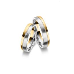 Partnerring MARRYA Fingerringe Gr. 56, Gelbgold 333-Roségold 333-Weißgold 333, herren ring, gold, silber Damen 333 Bicolor Trauringe Eheringe Partnerringe – das Zeichen Eurer Liebe