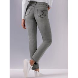 Thermojeans CREATION L PREMIUM Gr. 24, Kurzgrößen, grau (grey denim) Damen Jeans