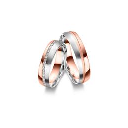 Partnerring MARRYA Fingerringe Gr. 48, Gelbgold 333-Roségold 333-Weißgold 333, damen ring, roségold, silber Damen 333 Bicolor Trauringe Eheringe Partnerringe – das Zeichen Eurer Liebe