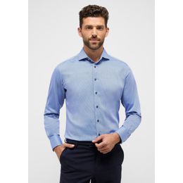 Langarmhemd Eterna "MODERN FIT" Gr. 42, Normalgrößen, blau (mittelblau) Herren Hemden