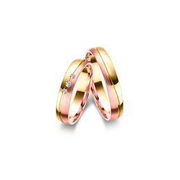 Partnerring MARRYA Fingerringe Gr. 56, Gelbgold 333-Roségold 333-Weißgold 333, herren ring, roségold, gold Damen 333 Bicolor Trauringe Eheringe Partnerringe – das Zeichen Eurer Liebe