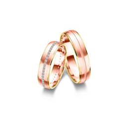 Partnerring MARRYA Fingerringe Gr. 48, Gelbgold 333-Roségold 333-Weißgold 333, damen ring, roségold, gold Damen 333 Bicolor Trauringe Eheringe Partnerringe – das Zeichen Eurer Liebe