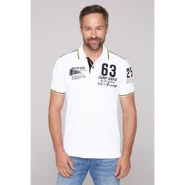 Poloshirt CAMP DAVID Gr. 4XL, weiß Herren Shirts aus Baumwolle