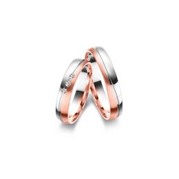 Partnerring MARRYA Fingerringe Gr. 48, Gelbgold 333-Roségold 333-Weißgold 333, damen ring, roségold, silber Damen 333 Bicolor Trauringe Eheringe Partnerringe – das Zeichen Eurer Liebe