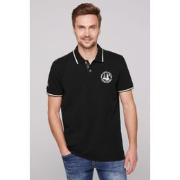 Poloshirt CAMP DAVID Gr. 4XL, schwarz Herren Shirts aus Baumwolle