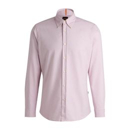 Businesshemd BOSS Orange "Rickert_M" Gr. XL, N-Gr, lila (open purple548) Herren Hemden mit Button-down-Kragen