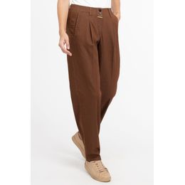 Stoffhose Recover Pants "Peggy" Gr. 52, Normalgrößen, tabak braun Damen Hosen mit Formbund