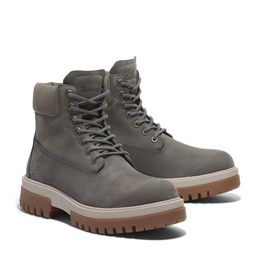 Schnürboots Timberland "ARBOR ROAD MID LACE UP WATERPROOF BOOT", Gr. 40, grau (medium grau nubuck), Leder, Schuhe, Winterstiefel, Schnürstiefel, Winterschuhe, wasserdicht