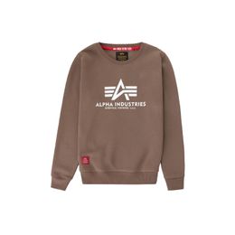 Sweater Alpha Industries "Alpha Industries Kids - Sweatshirts Basic Sweater Kids" Gr. 10, grau (taupe), Mädchen, Obermaterial: 80% Baumwolle, 20% Polyester, Sweatshirts