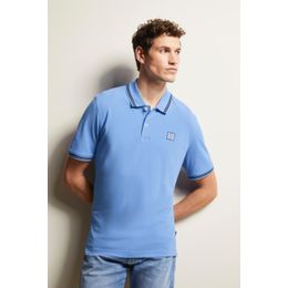 Poloshirt Bugatti Gr. L, blau (hellblau) Herren Shirts mit Kontraststreifen