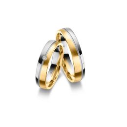 Partnerring MARRYA Fingerringe Gr. 48, Gelbgold 333-Roségold 333-Weißgold 333, damen ring, gold, silber Damen 333 Bicolor Trauringe Eheringe Partnerringe – das Zeichen Eurer Liebe