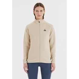 Sweatjacke SOS "Muju", Damen, Gr. L, beige (hellbeige), 75% Polyester, 22% Viskose, 3% Elasthan, unifarben, normal, ohne Ausschnitt, Sweatjacken Sweatjacke, aus weichem und strapazierf&auml;higem Material