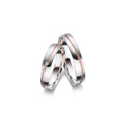 Partnerring MARRYA Fingerringe Gr. 48, Gelbgold 333-Roségold 333-Weißgold 333, damen ring, silber, roségold Damen 333 Bicolor Trauringe Eheringe Partnerringe – das Zeichen Eurer Liebe