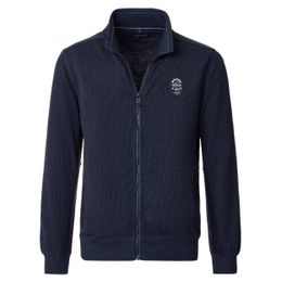 Sweatjacke Casamoda "Casamoda uni" Gr. L, blau (dunkelblau) Herren Sweatjacken