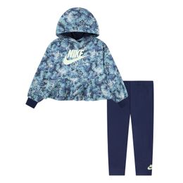 Langarmshirt & Leggings Nike Sportswear Gr. 116 (6), blau Kinder KOB Set-Artikel