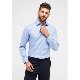 Langarmhemd Eterna "MODERN FIT" Gr. 40, Normalgrößen, blau (mittelblau) Herren Hemden