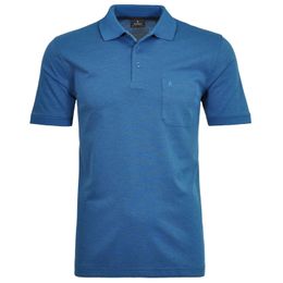 Poloshirt Ragman Gr. 7XL, blau (blau, melange, 765) Herren Shirts