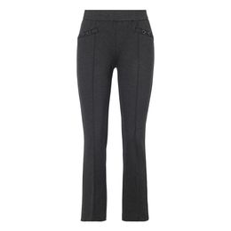 Bundfaltenhose Toni "Jenny Kick 7/8" Gr. 38, N-Gr, grau (anthra) Damen Hosen in 78 Länge