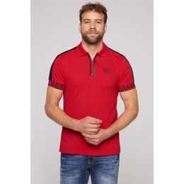 Poloshirt CAMP DAVID Gr. 4XL, rot (flight red) Herren Shirts aus Baumwolle